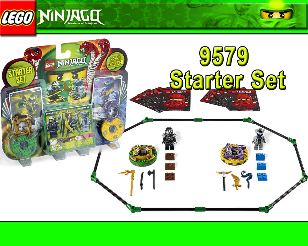 LEGO Ninjago 9579 Starter Set Masters of Spinjitzu Cole ZX & Rattla | eBay
