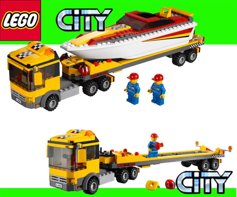LEGO CITY 4643 + 4644 Powerboot Transporter + Beach Promenade ...